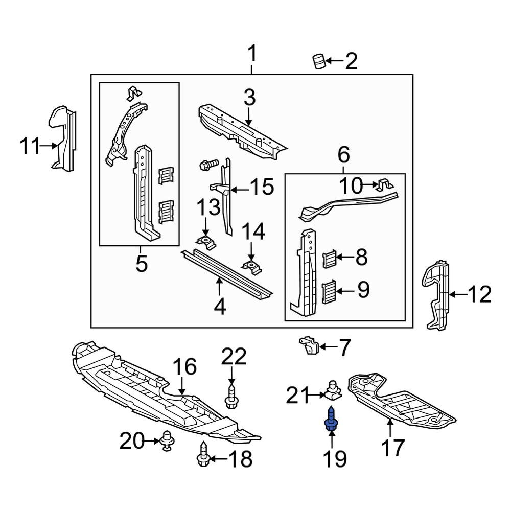 Toyota OE 9008015094 - Radiator Support Splash Shield Screw