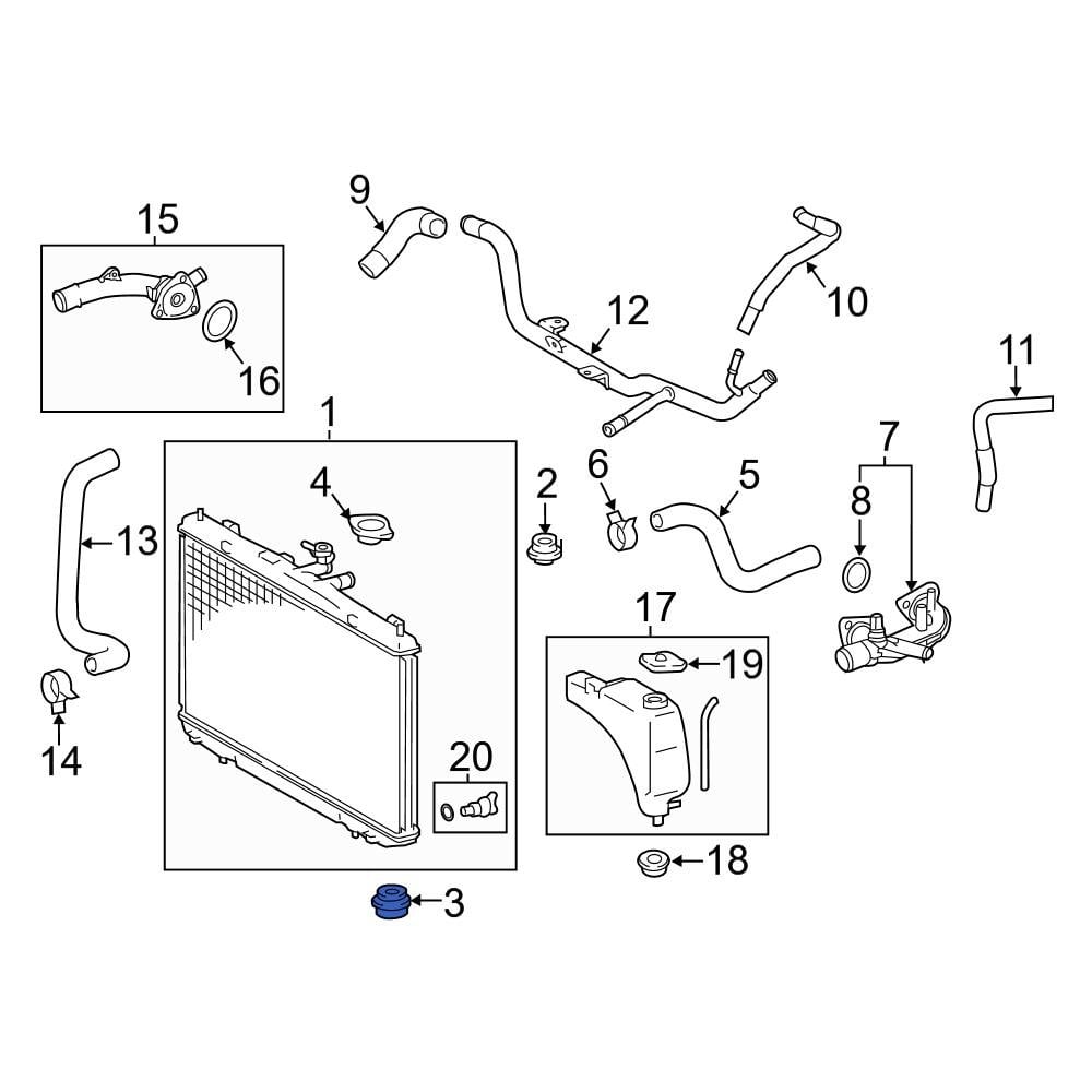 Toyota OE 165350A090 - Lower Radiator Insulator