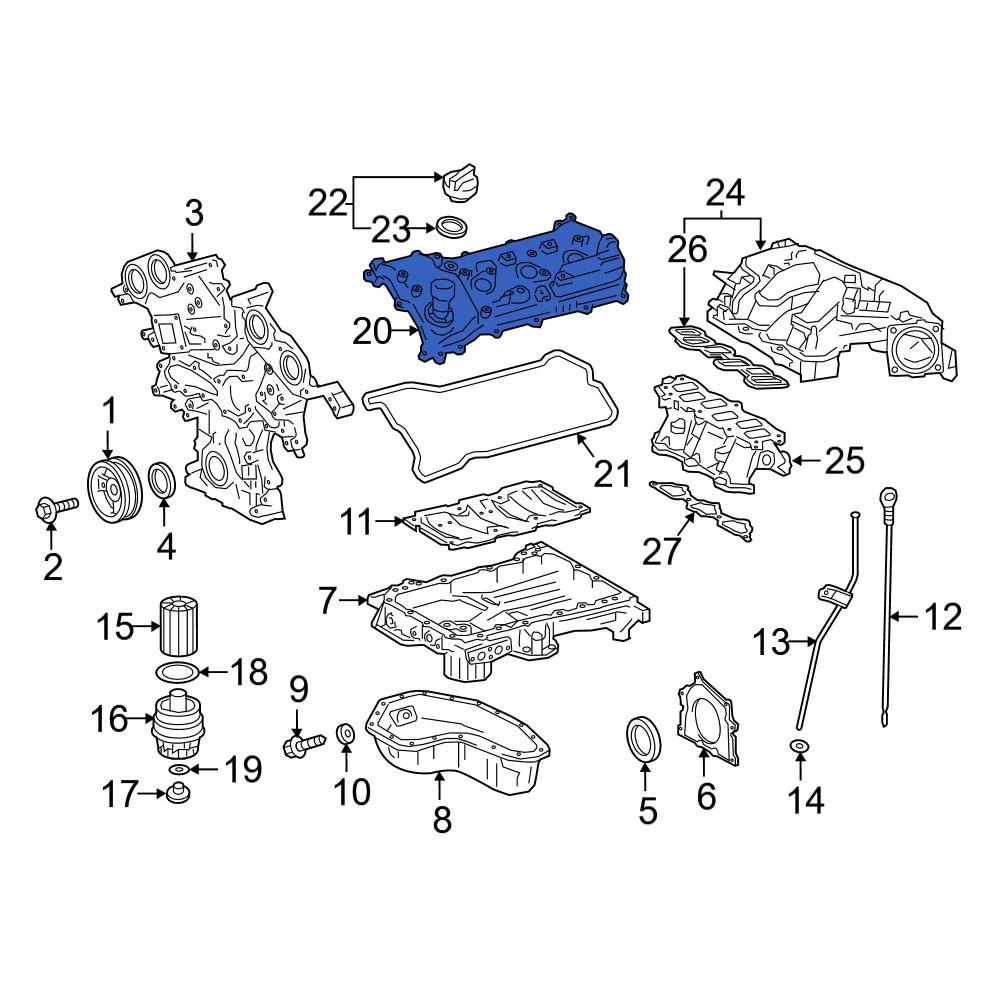 Toyota OE 112020P012 - Left Engine Valve Cover