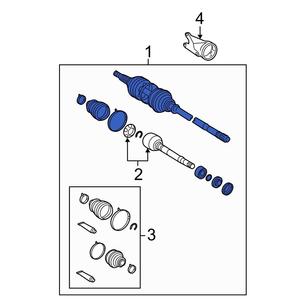 Toyota OE 4342008091 - Front Left CV Axle Assembly