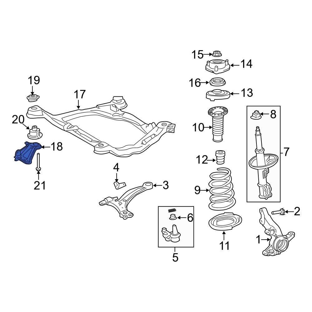 Toyota OE 5102408030 - Rear Left Engine Cradle Brace