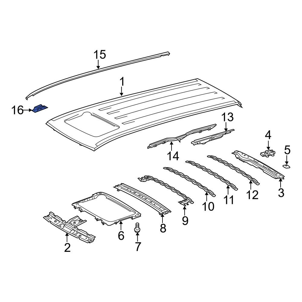 Toyota OE 7556108040 - Roof Drip Molding Clip