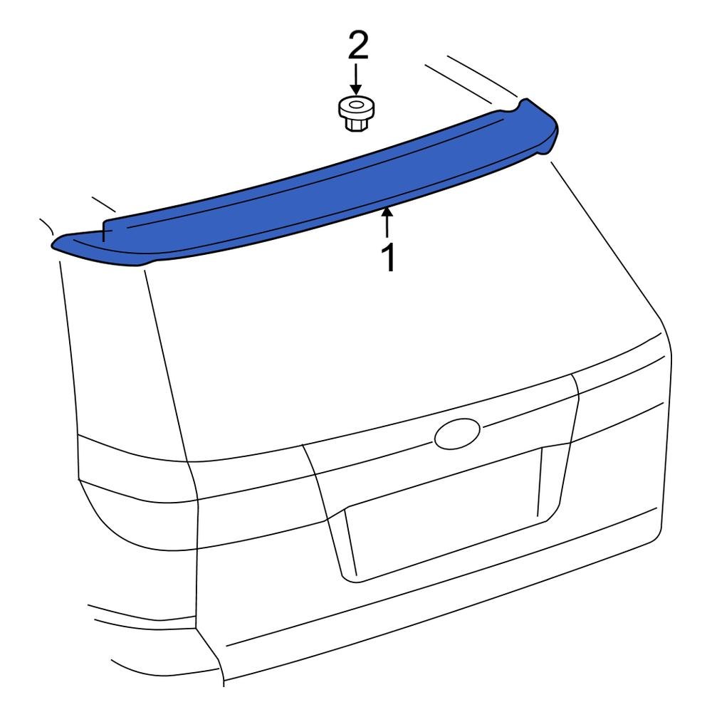 Toyota OE 7687108900 - Rear Spoiler