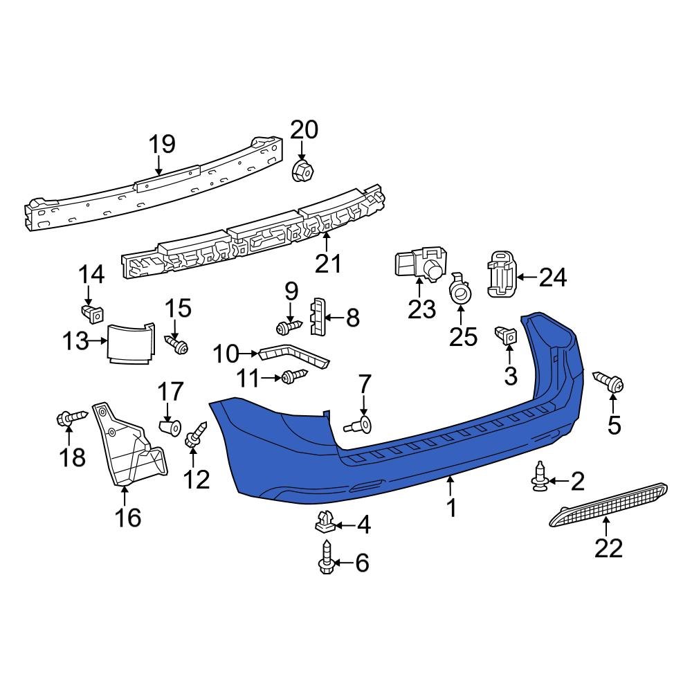 Toyota OE 5215908903 - Rear Bumper Cover