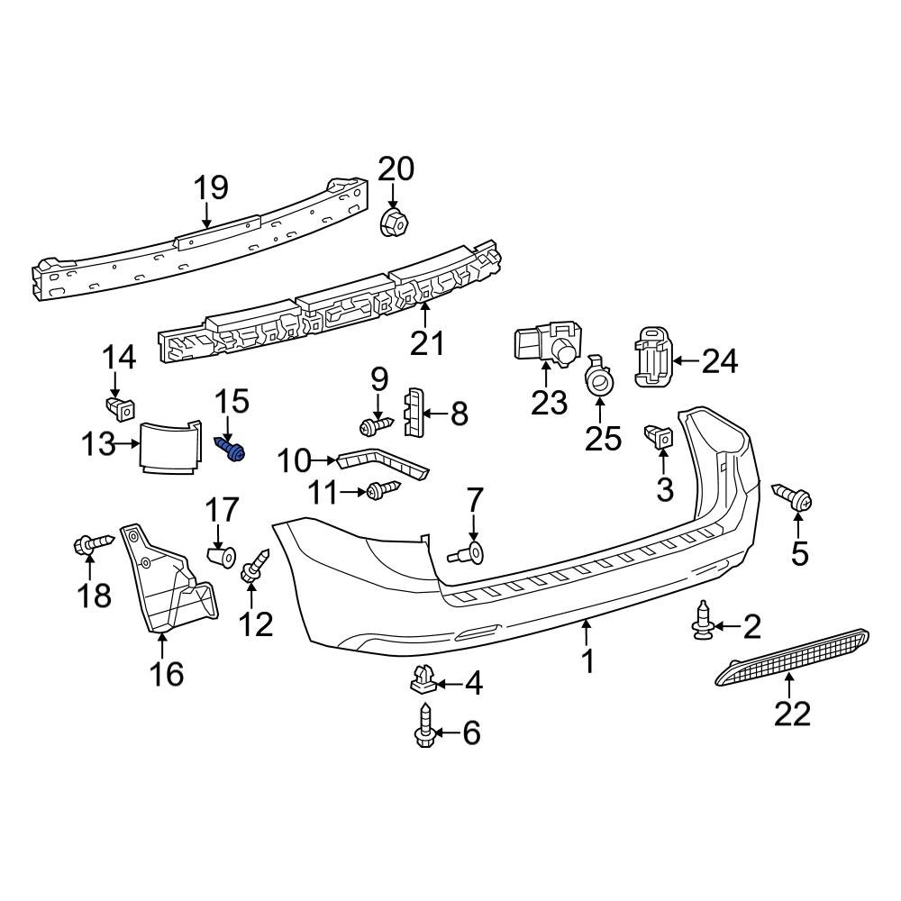 Toyota OE 9015960266 - Upper Bumper Cover Screw