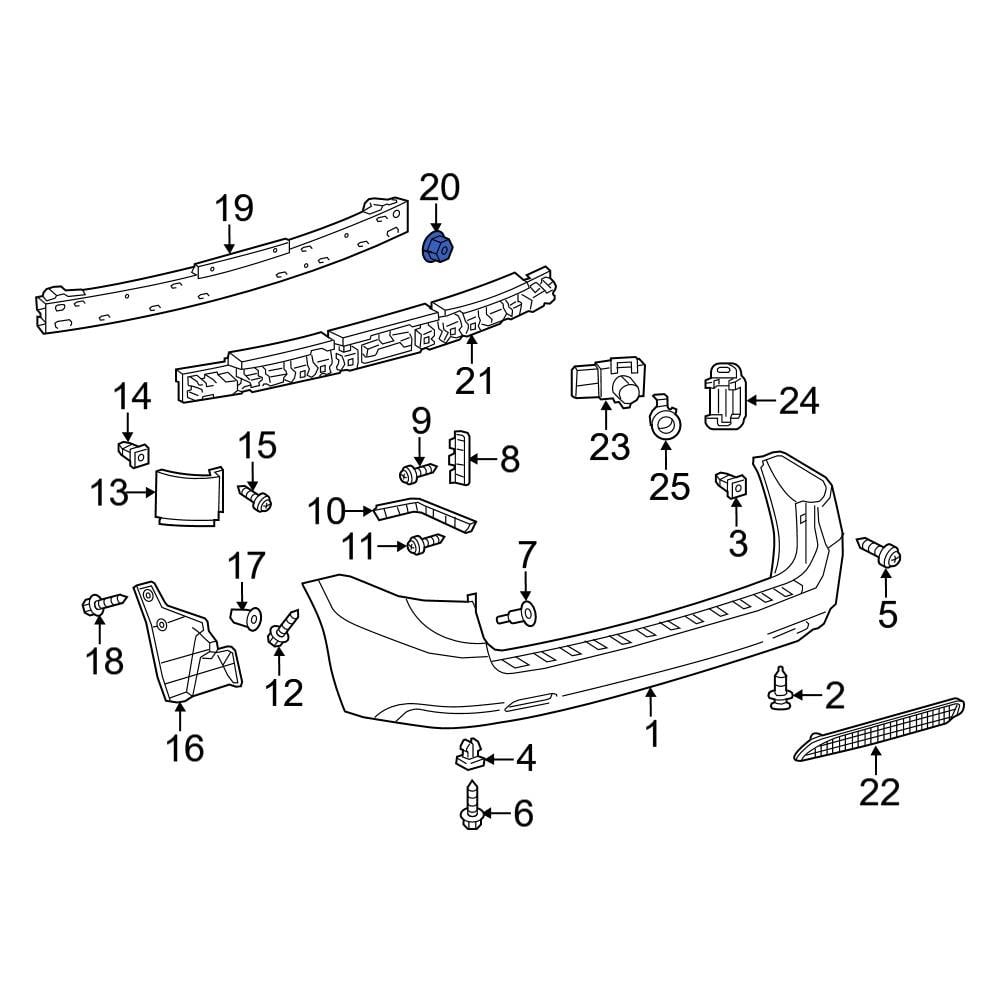 Toyota OE 90178A0086 - Bumper Cover Reinforcement Nut