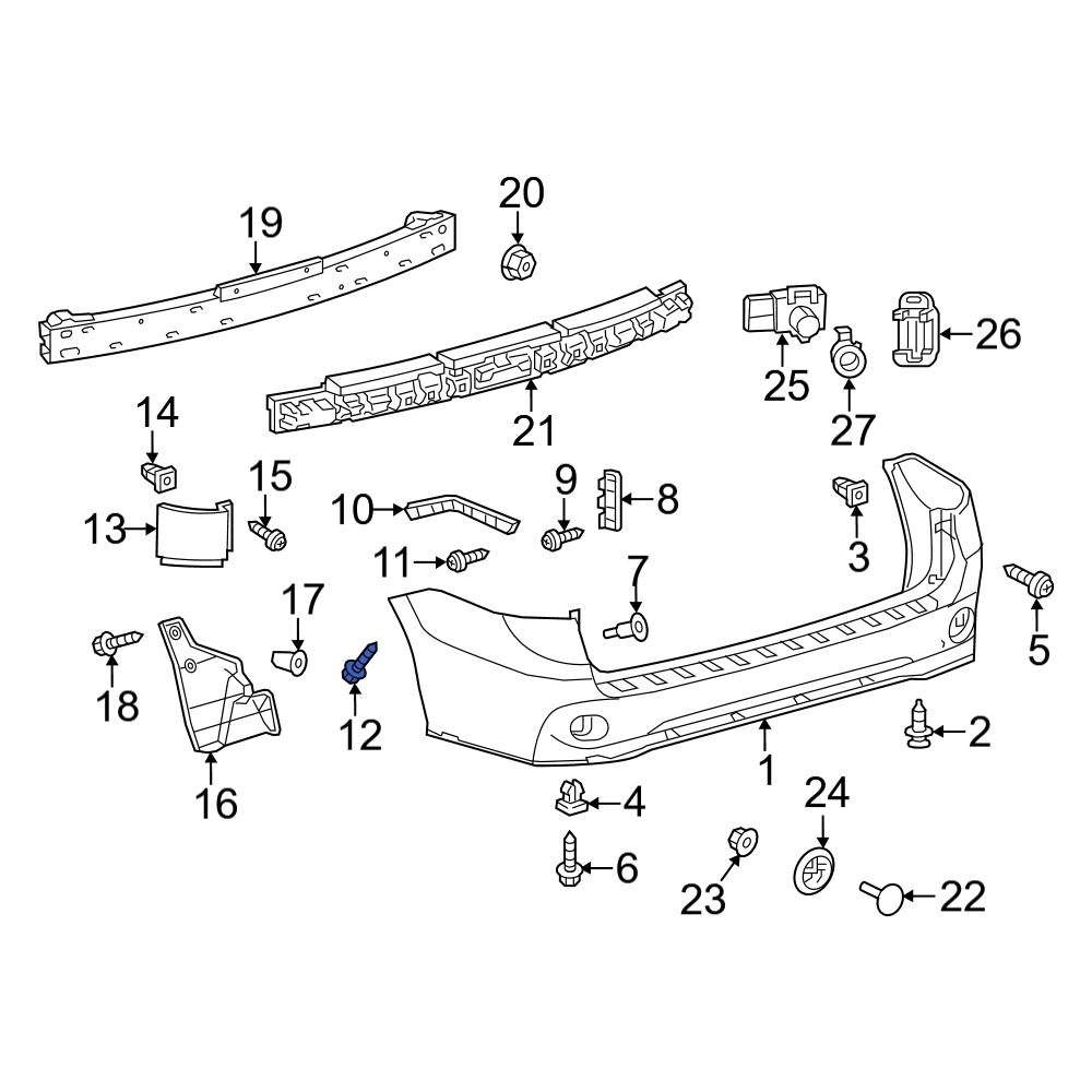 Toyota OE 7539242030 - Outer Bumper Guide Bolt