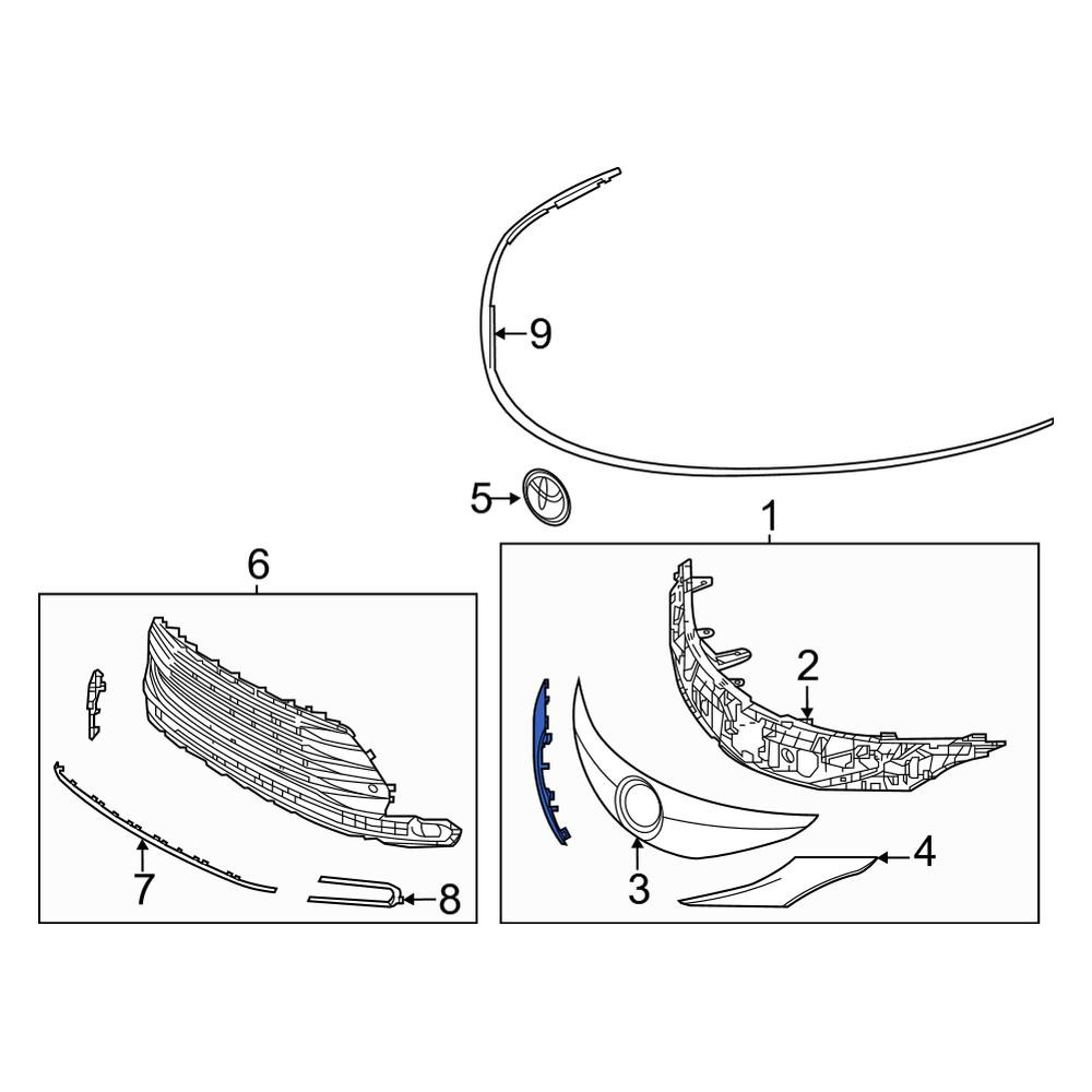 Toyota OE 5310108200 - Front Upper Grille