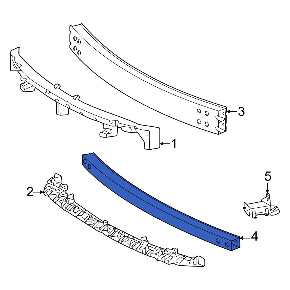 Toyota OE 5202908010 - Front Bumper Cover Reinforcement