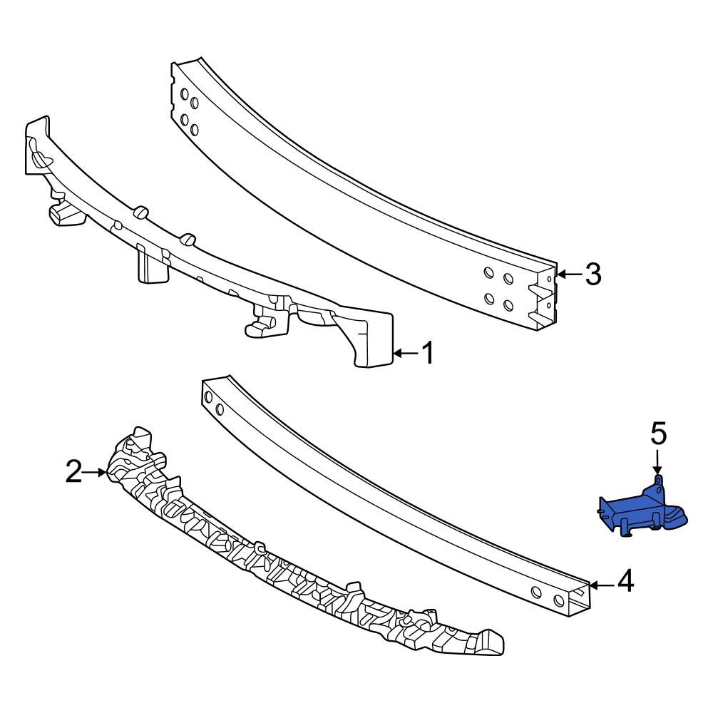Toyota OE 5210208010 - Right Bumper Cover Reinforcement Bracket