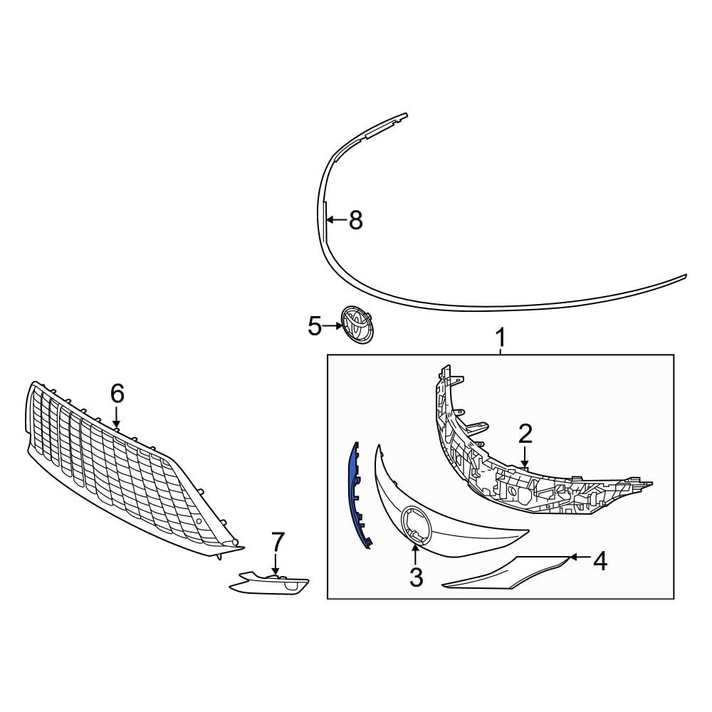 Toyota OE 5310108210 - Front Upper Grille