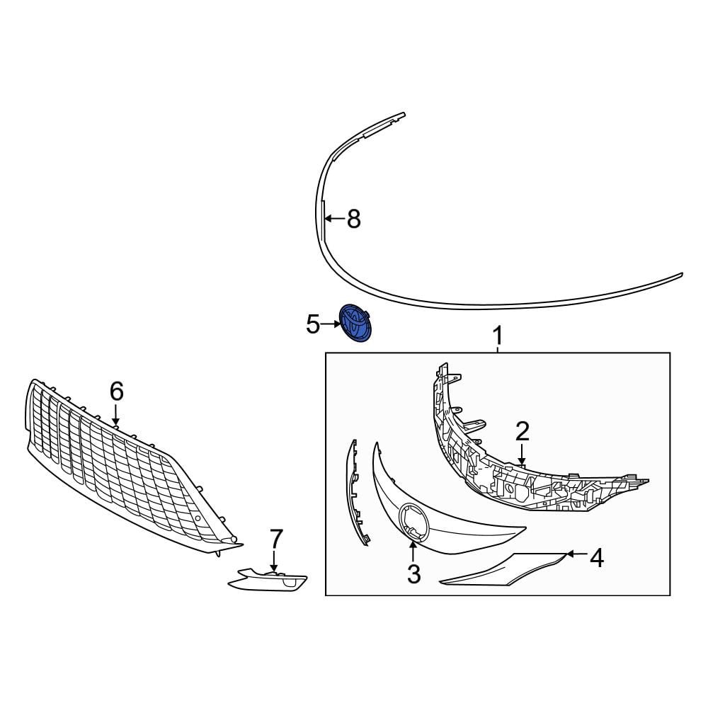 Toyota OE 90975A2013 - Front Grille Emblem