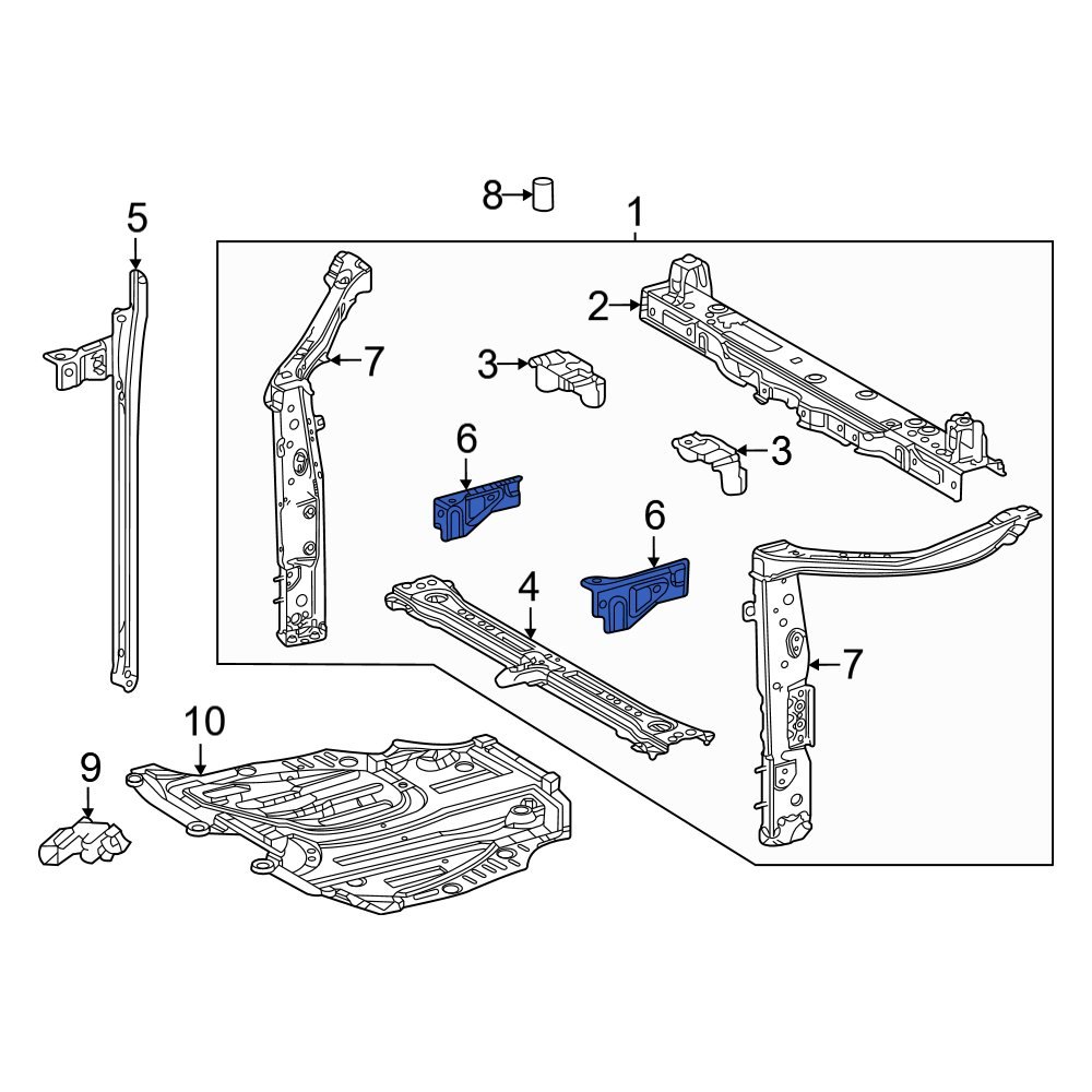 Toyota OE 5324508040 - Right Headlight Bracket
