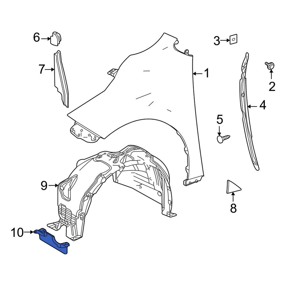 Toyota OE 5385308010 - Front Wheel Arch Molding