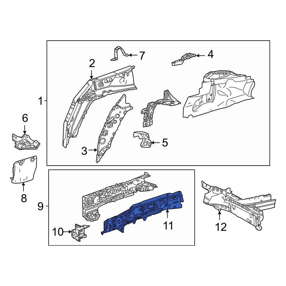 Toyota OE 5702608031 - Front Left Outer Frame Side Member