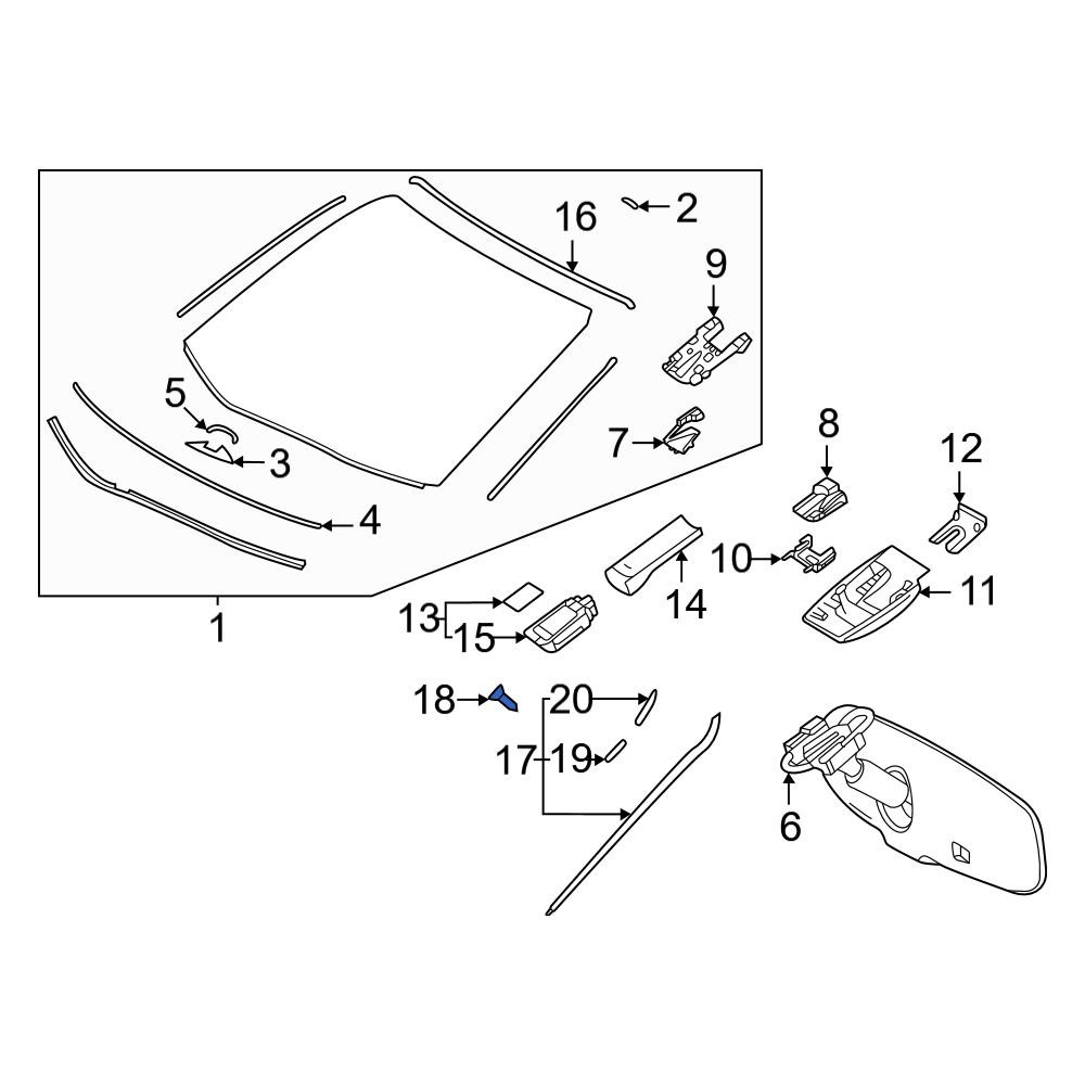 Toyota OE 755470E010 - Windshield Molding Clip