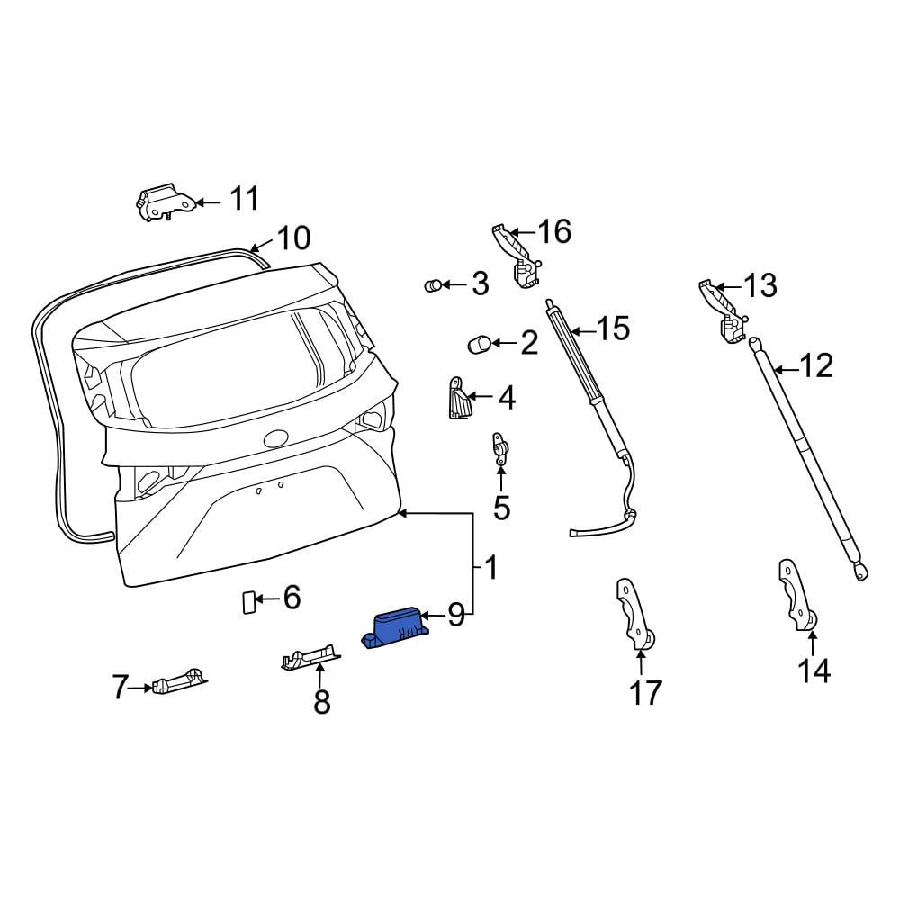 Toyota OE 7481108010 - Rear Liftgate Pull Handle