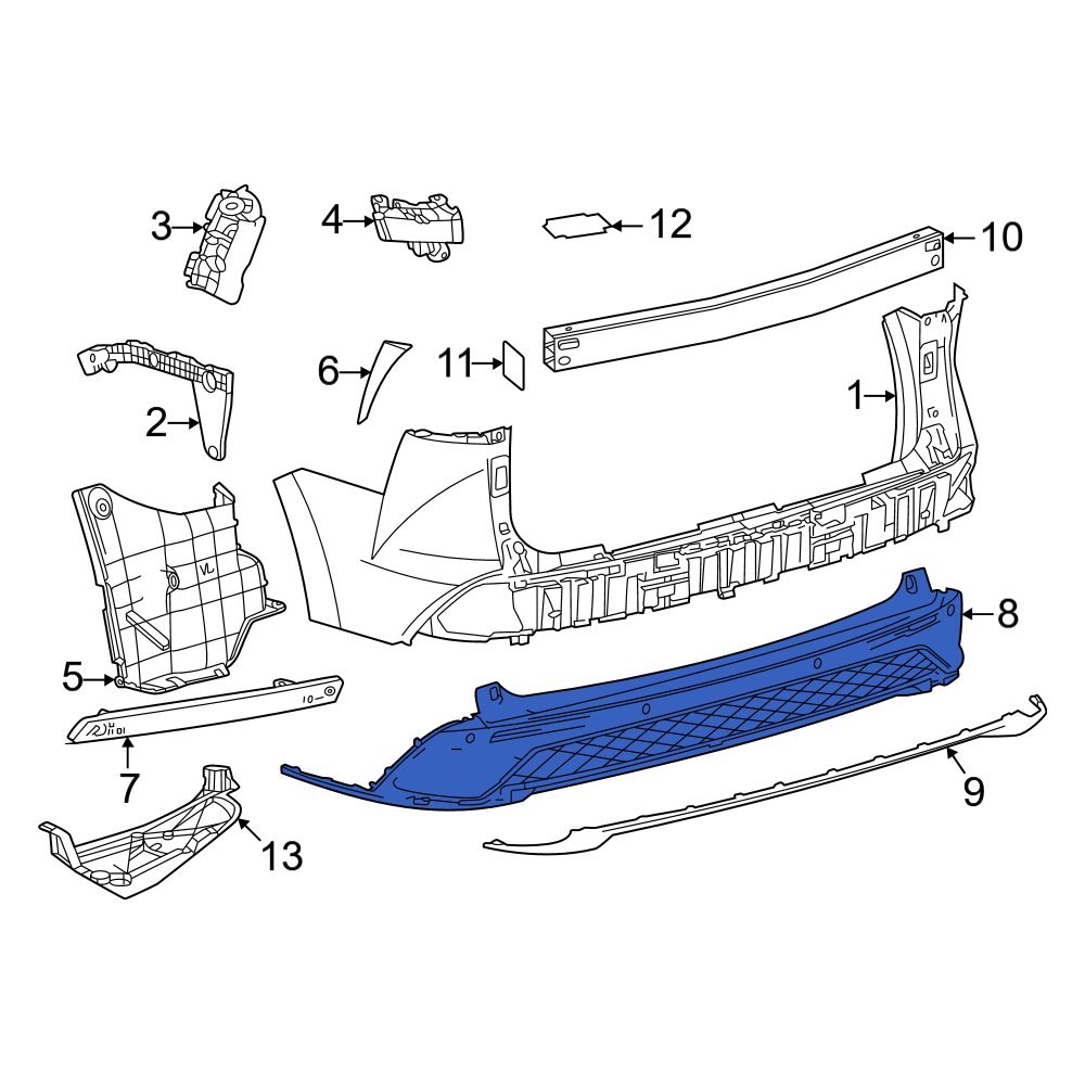 Toyota OE 5216908900 - Rear Lower Bumper Cover