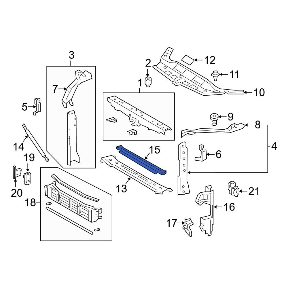 Toyota OE 16594F0010 - Front Upper Radiator Support Air Deflector