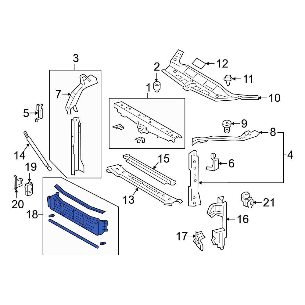 Toyota OE 5301906021 - Front Radiator Shutter Assembly