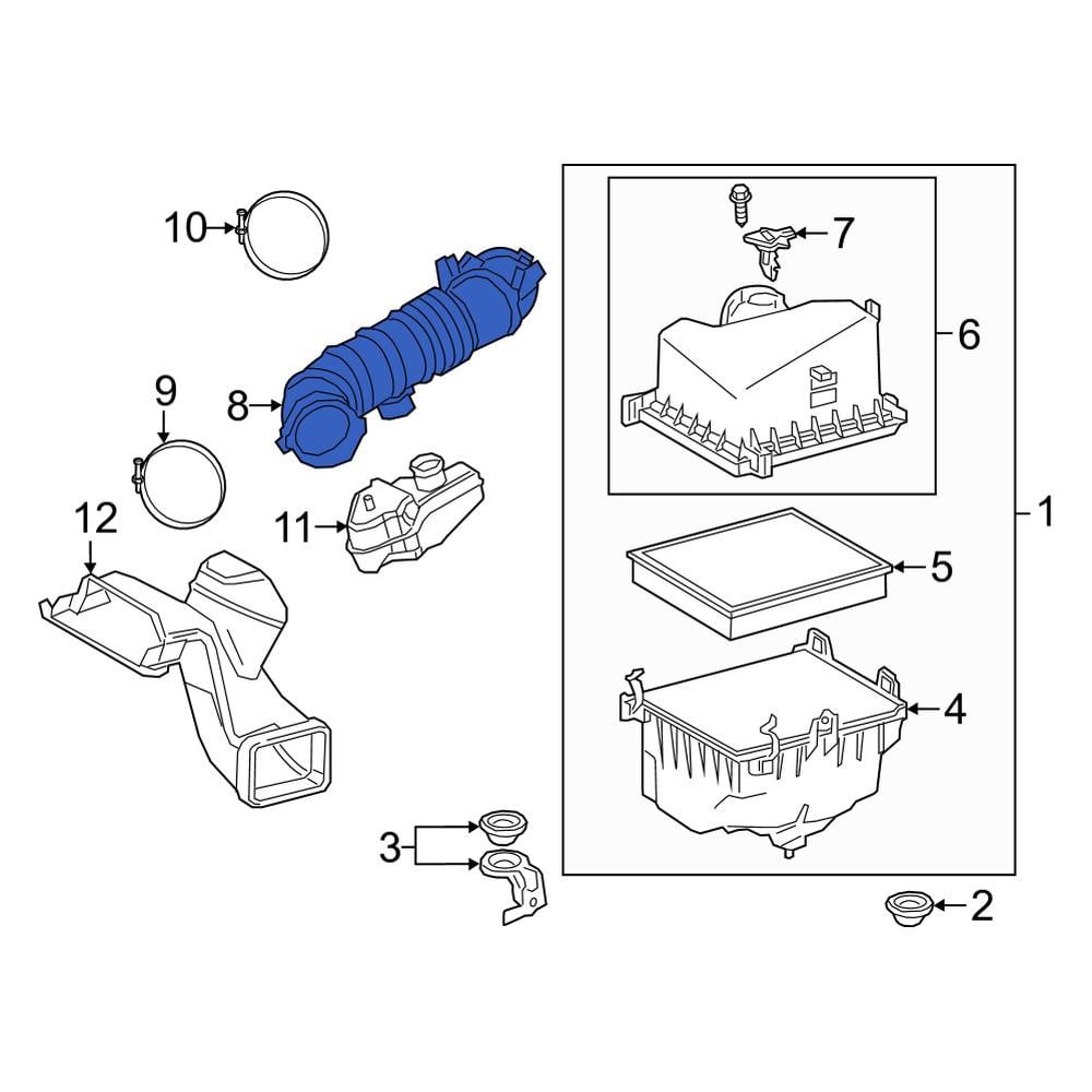 Toyota OE 177500P080 - Front Engine Air Intake Hose