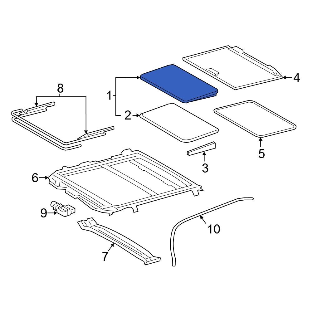 Toyota OE 6320106131 - Sunroof Glass