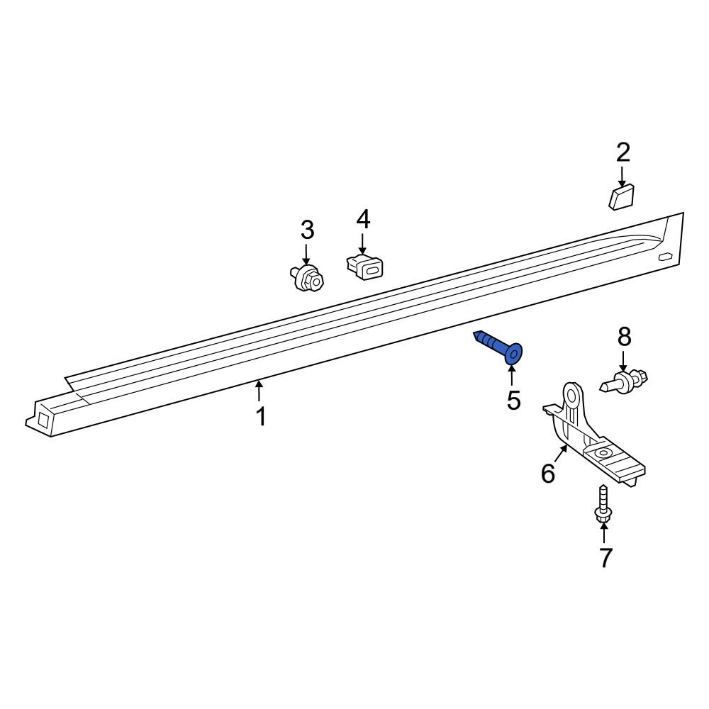 Toyota OE 90162A0001 - Rocker Panel Molding Screw