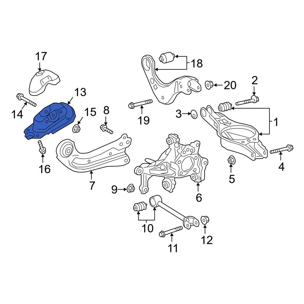 Toyota OE 4872706060 - Rear Left Suspension Control Arm Cover