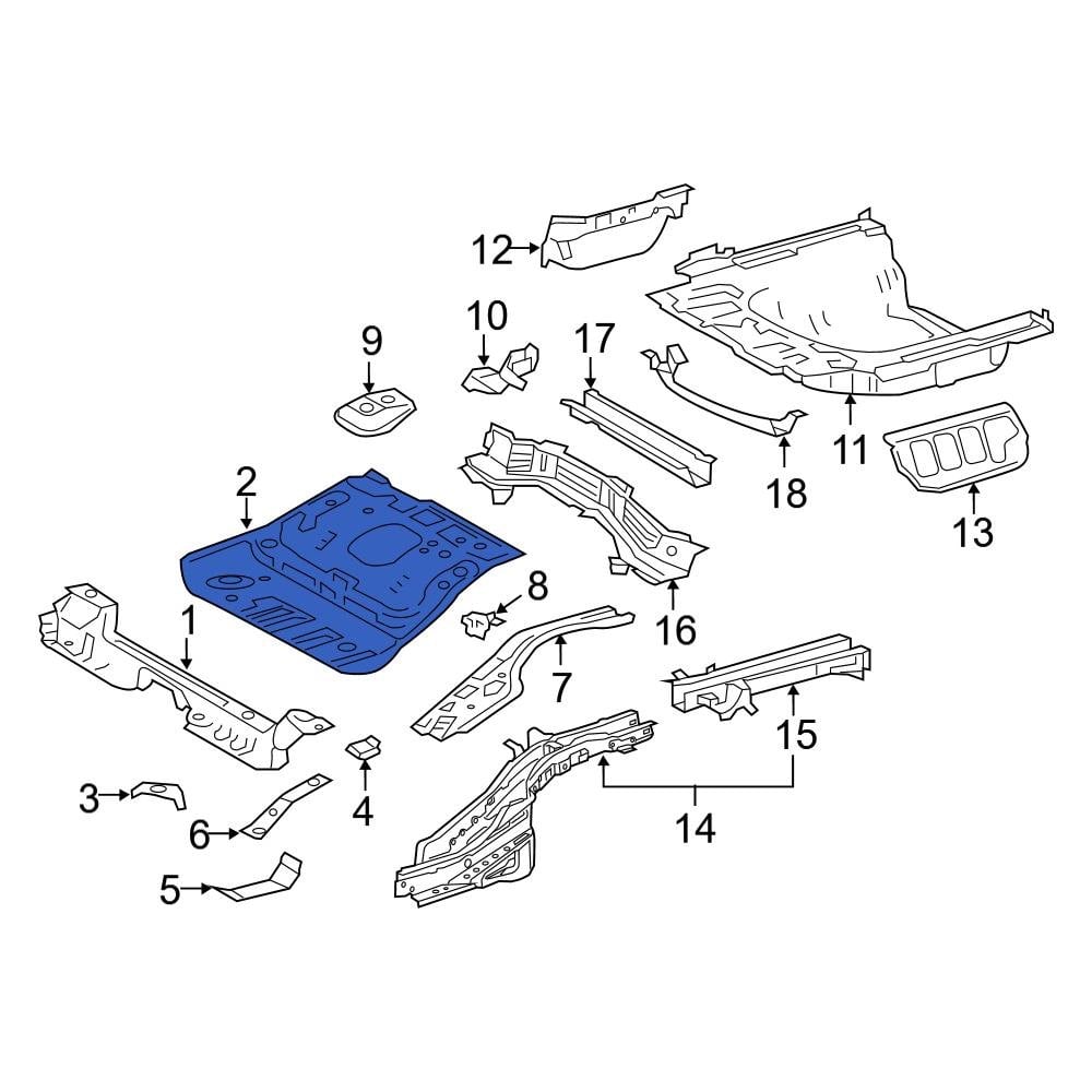Toyota OE 5821106231 - Rear Floor Pan
