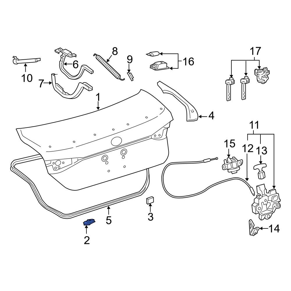 Toyota OE 6445906040 - Rear Deck Lid Stop Buffer