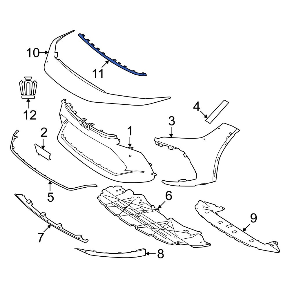 Toyota OE 5339530010 - Front Hood Seal