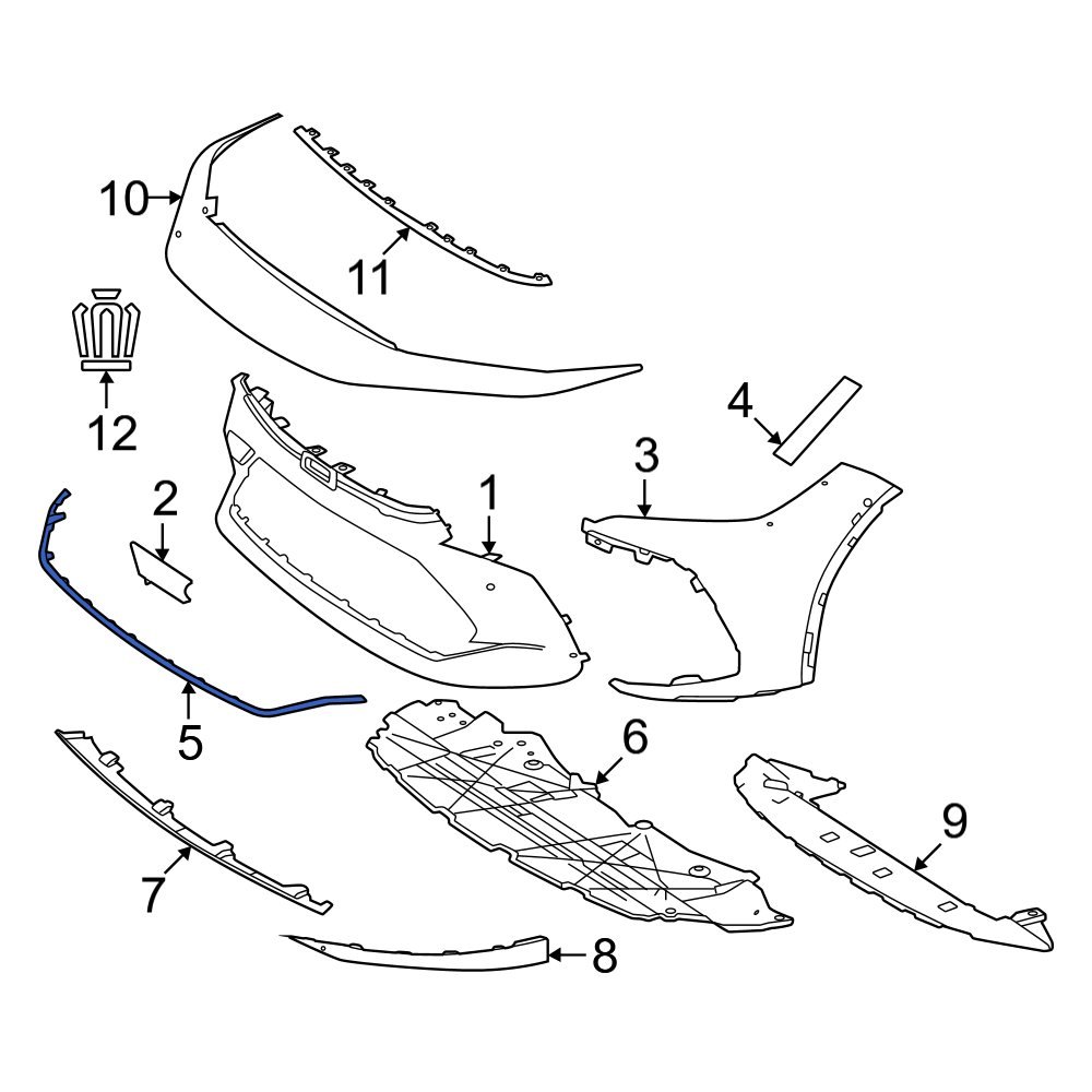 Toyota OE 5271130360 - Front Lower Bumper Trim