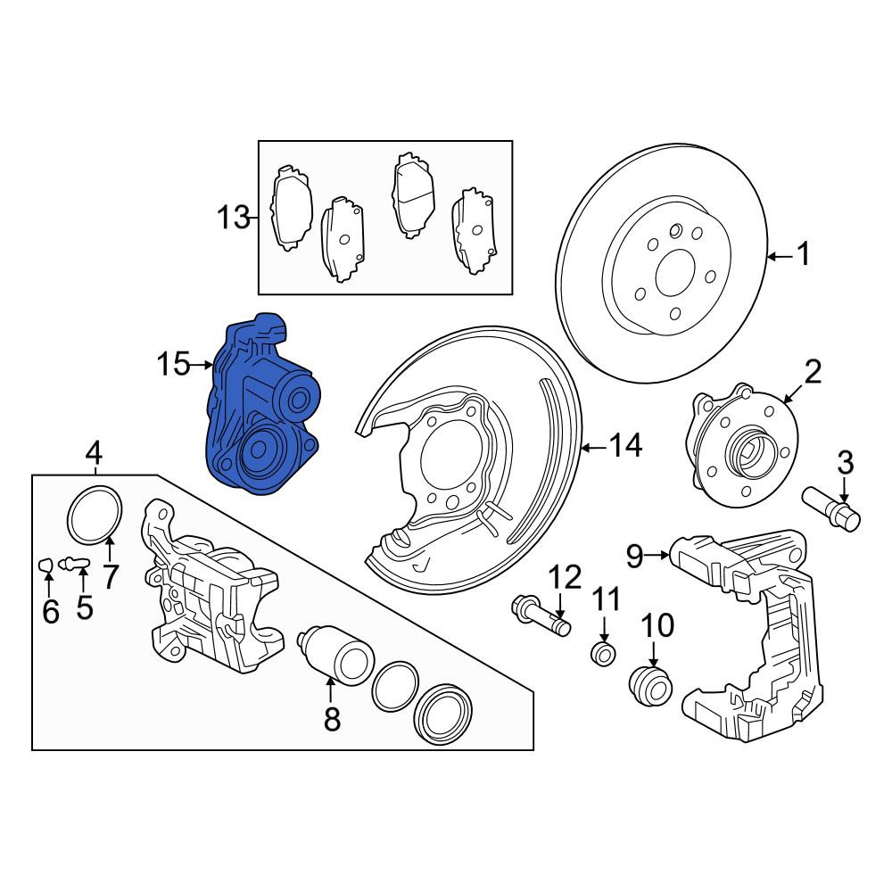Toyota OE 4631033010 - Rear Parking Brake Actuator