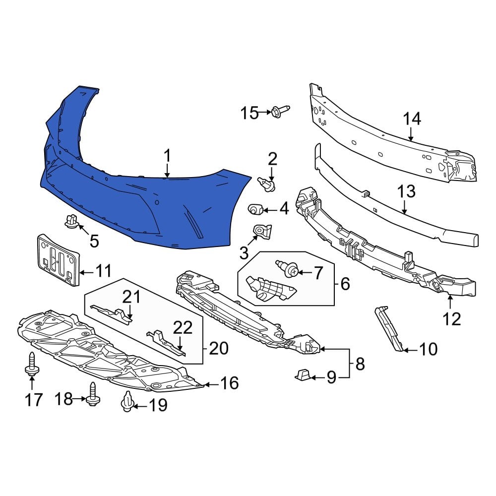 Toyota OE 52119AQ900 - Front Lower Bumper Cover