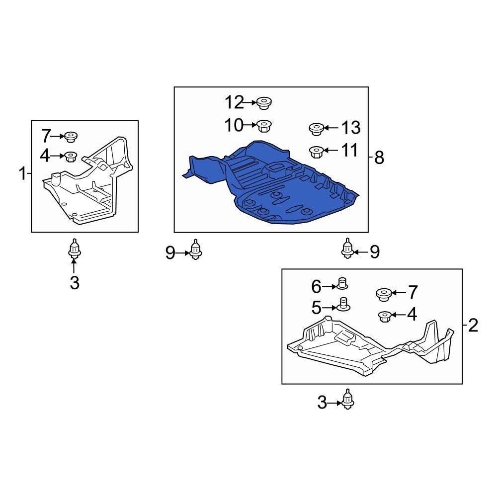 Toyota OE 5816506040 - Front Right Floor Pan Splash Shield