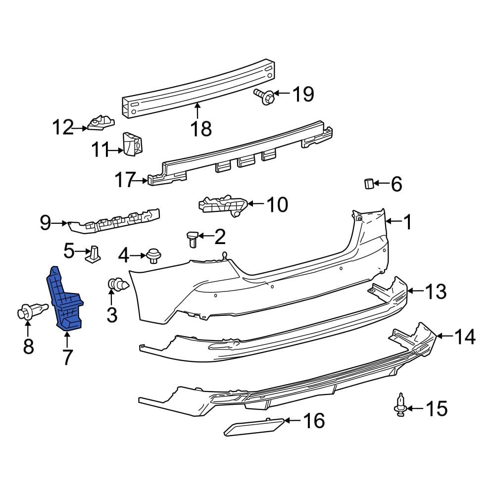 Toyota OE 5259206030 - Left Bumper Seal