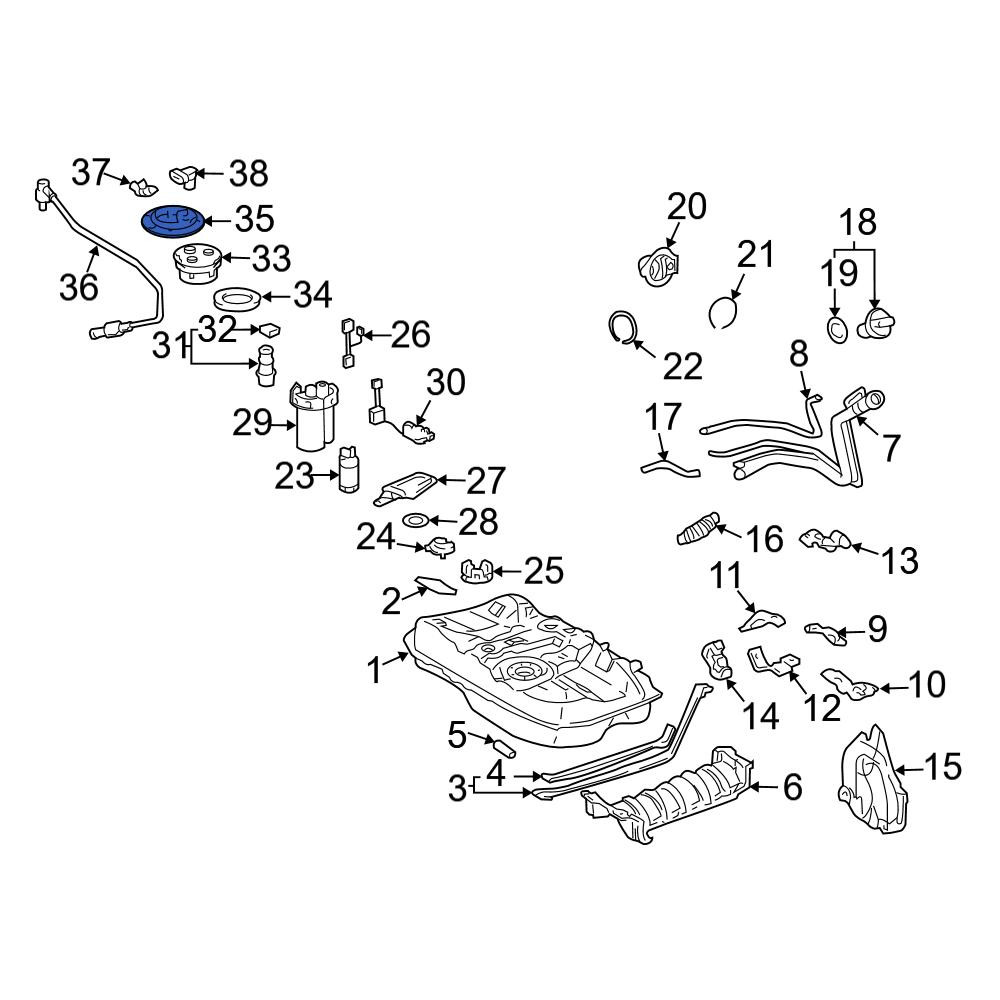 Toyota OE 7716833060 - Fuel Tank Vent Valve