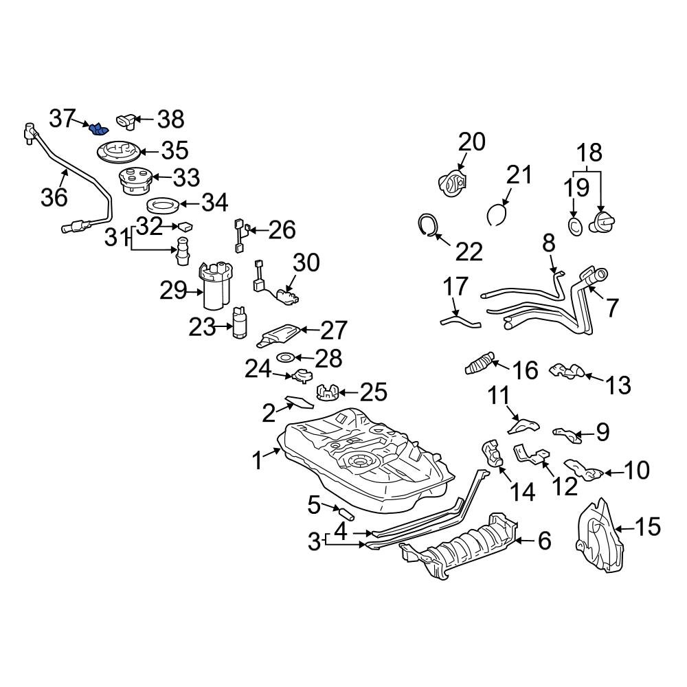 Toyota OE 7724102010 - Fuel Line Retainer