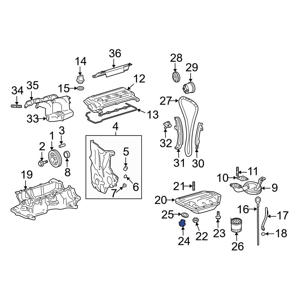 Toyota OE 9034112012 - Engine Oil Drain Plug