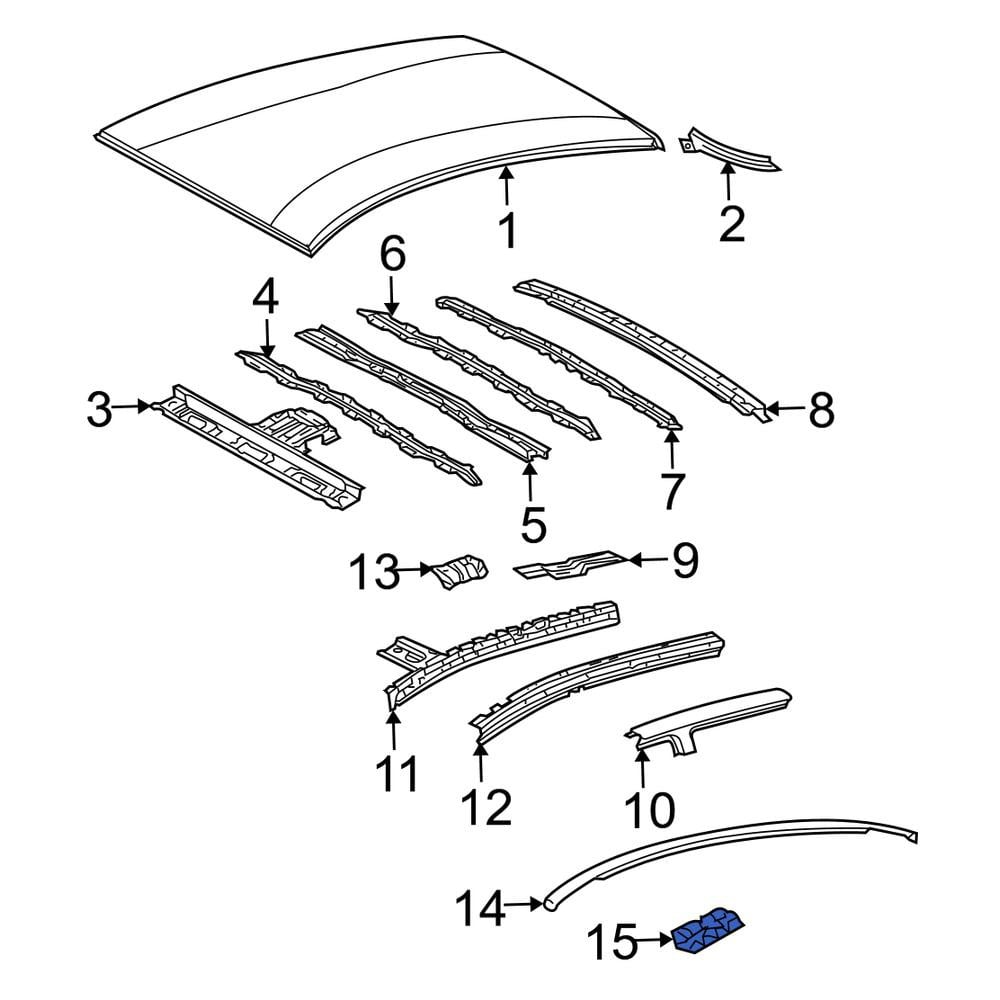 Toyota OE 7556133030 - Roof Molding Clip