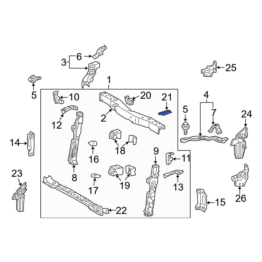 Toyota OE 5257547021 - Right Bumper Cover Bracket