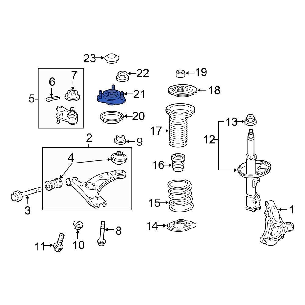 Toyota OE 4860947030 - Front Suspension Strut Mount