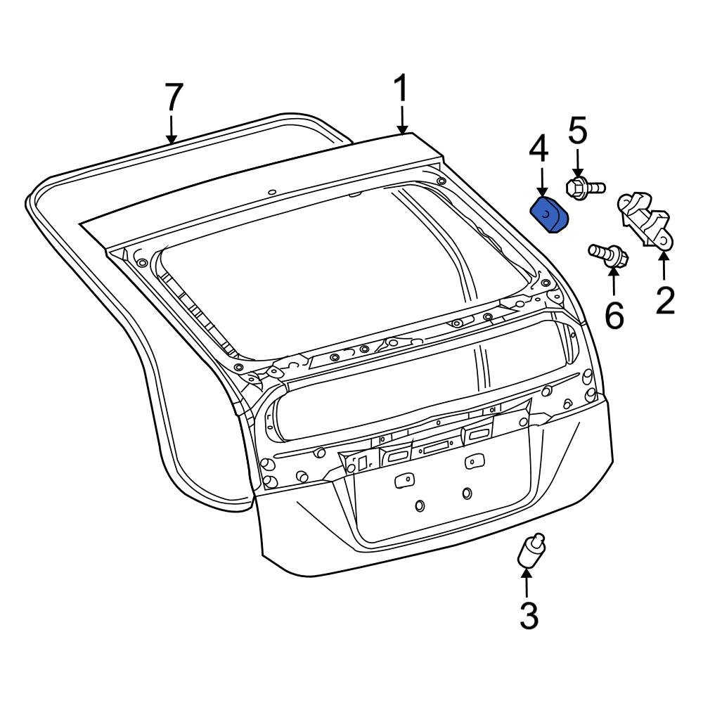 Toyota OE 6947847010 - Rear Lower Liftgate Bump Stop