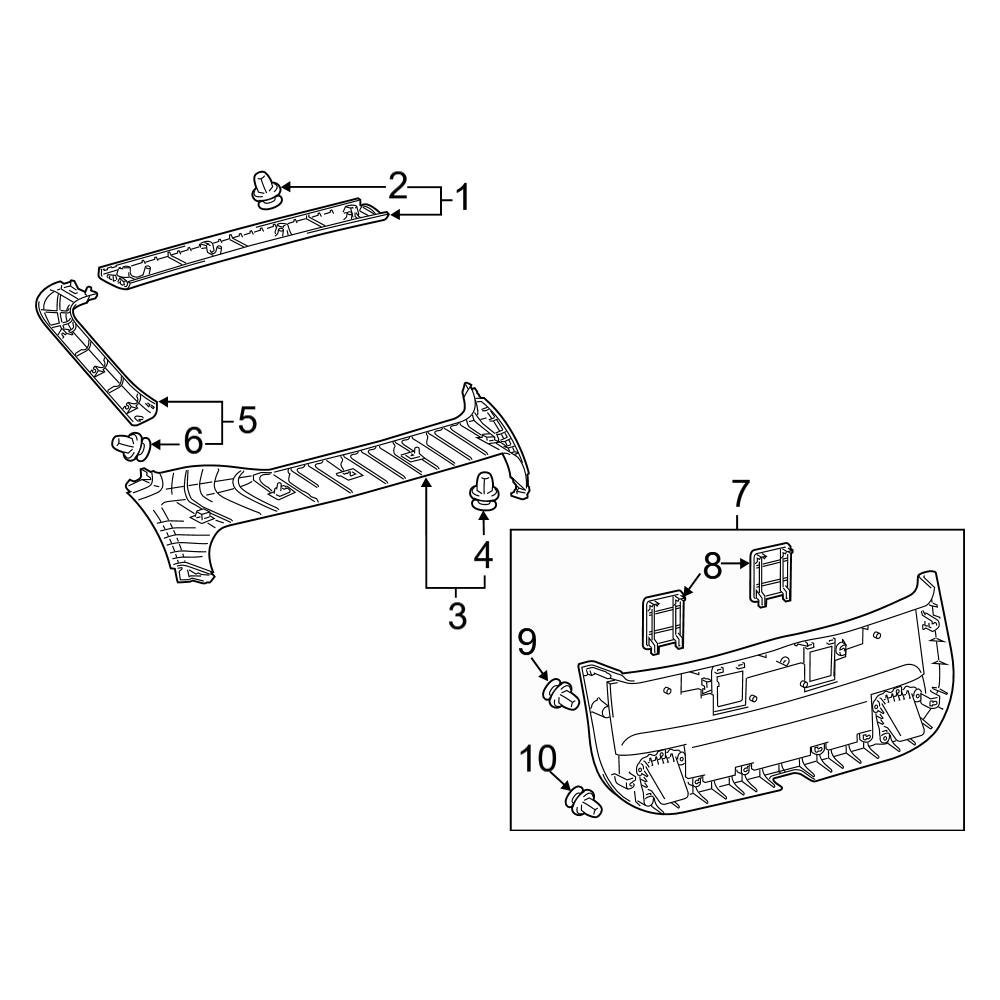 Toyota OE 9046710161 - Package Tray Trim Clip
