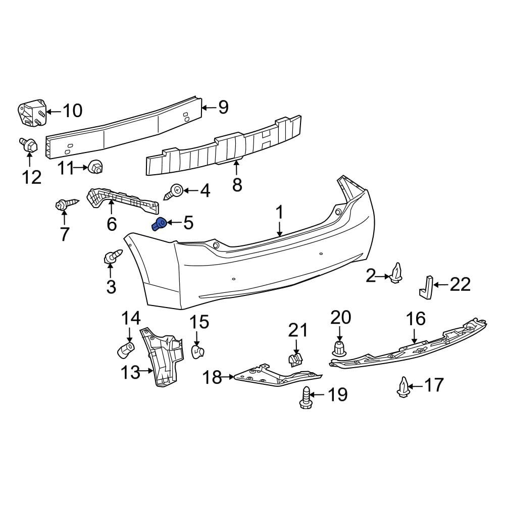 Toyota OE 9018906118 - Rear Bumper Cover Grommet