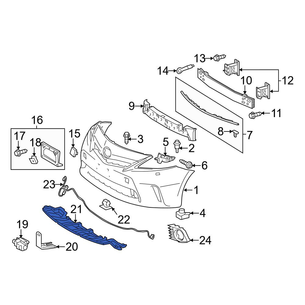 Toyota OE 5261847040 - Front Radiator Support Splash Shield
