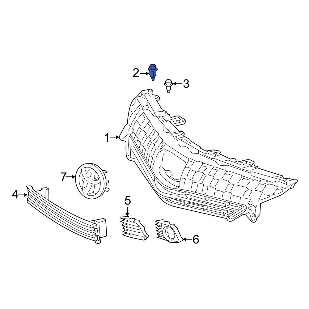 Toyota OE 5216102020 - Bumper Cover Retainer