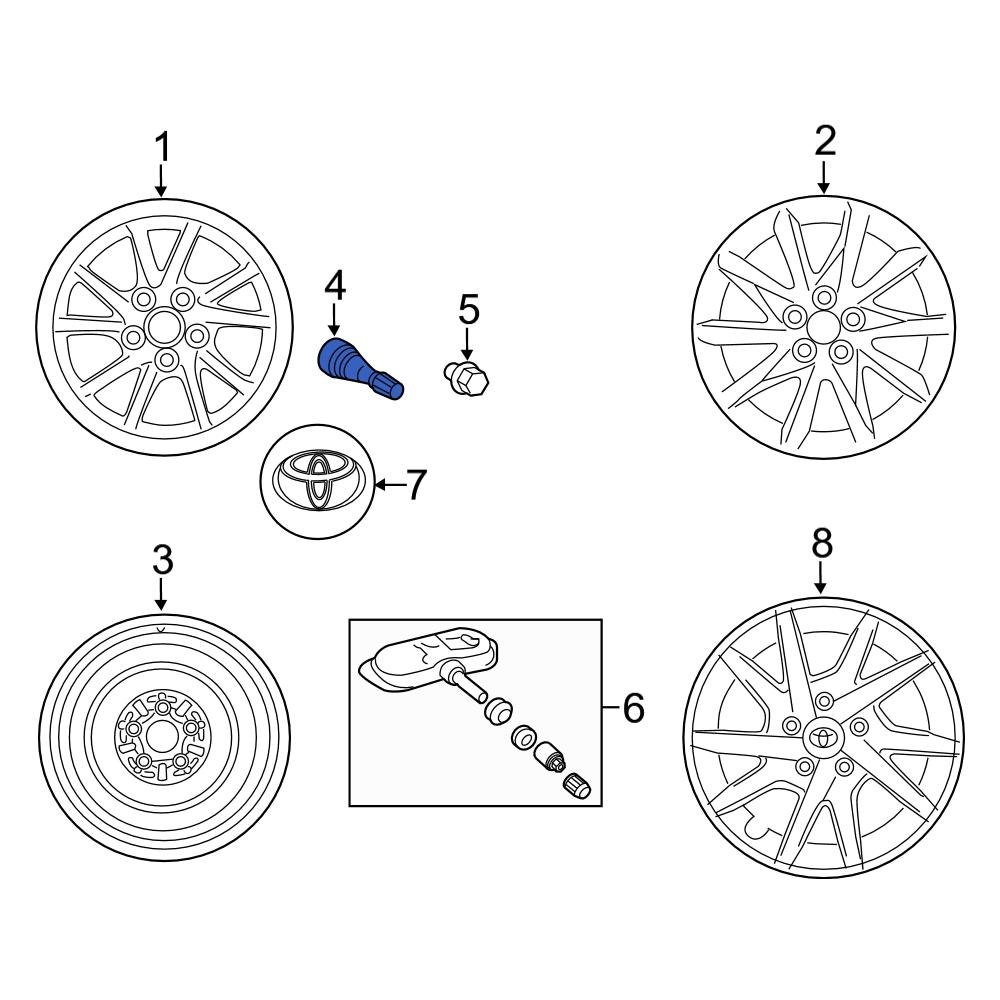 Toyota OE 9008045006 - Tire Valve Stem