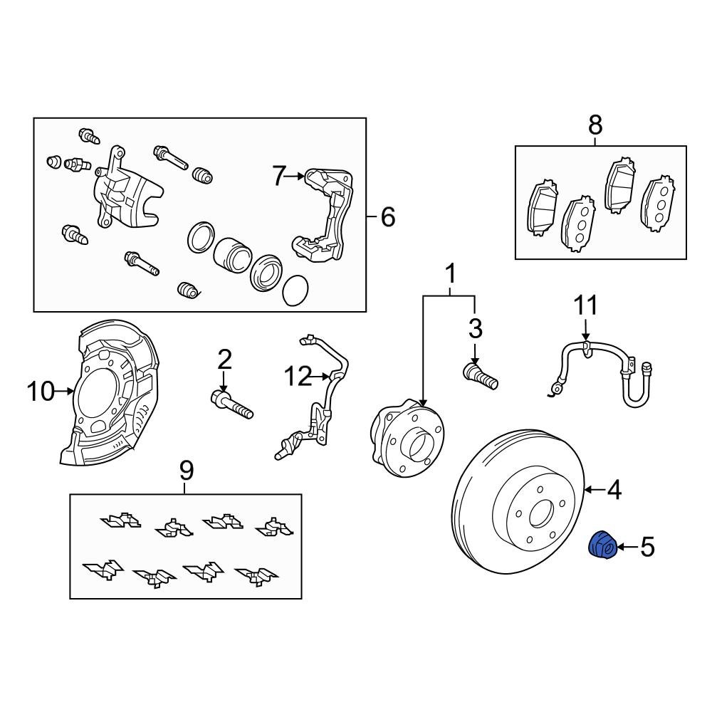 Toyota OE 9008017238 - Front CV Joint Nut
