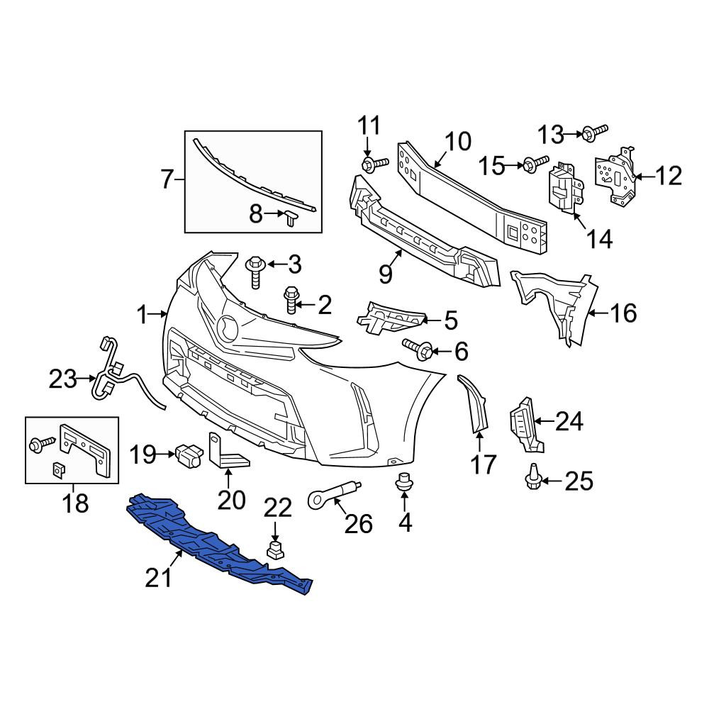 Toyota OE 5261847040 - Front Radiator Support Splash Shield